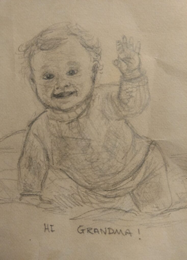 Hi Grandma Baby in Pencil - K.L. Todd